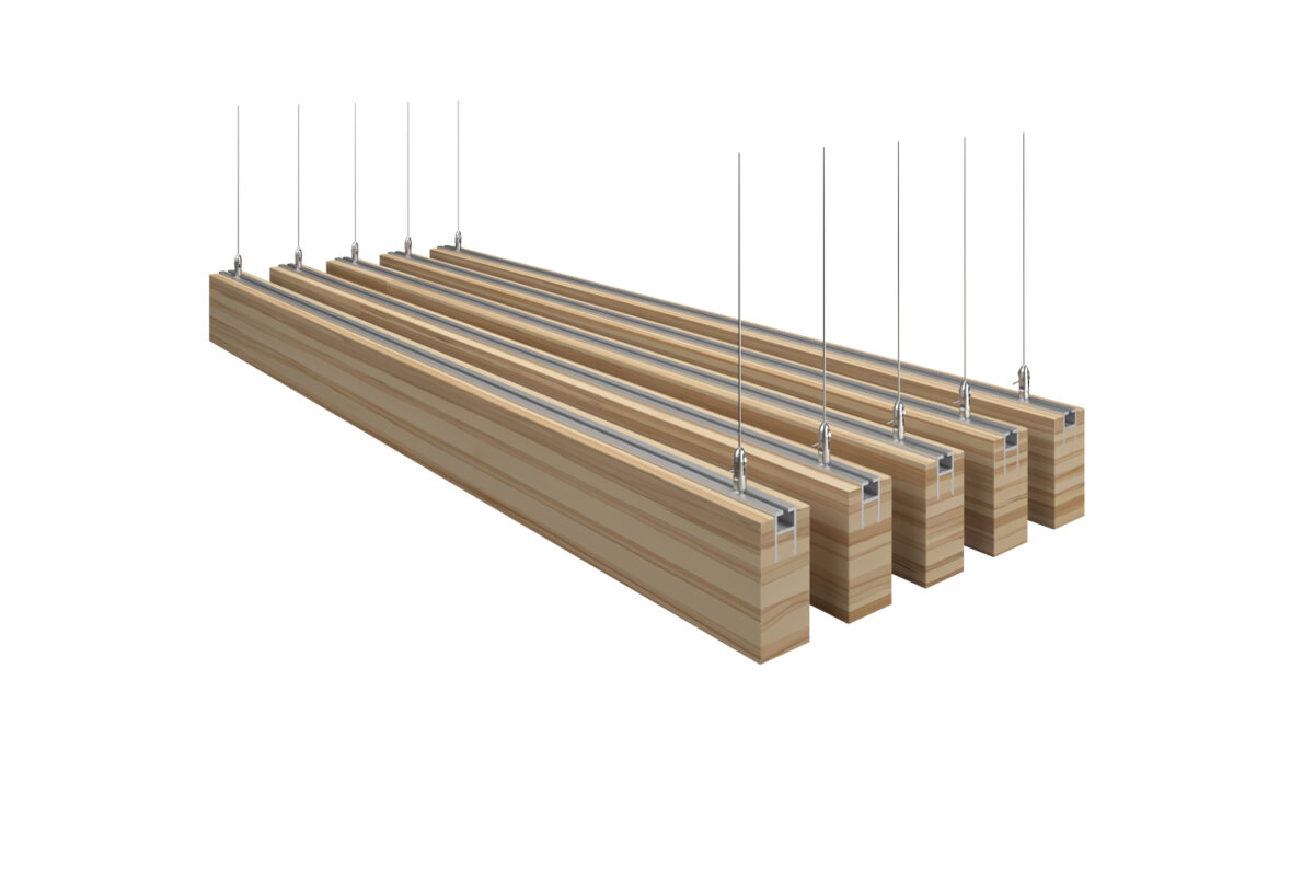 Alpha Beam - A cost effective timber effect acoustic baffle